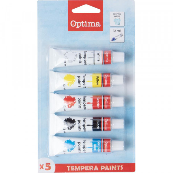 TEMPERA BARVICE OPTIMA SET 5 BARV REDOLJUB spletna prodaja-akcijske ...