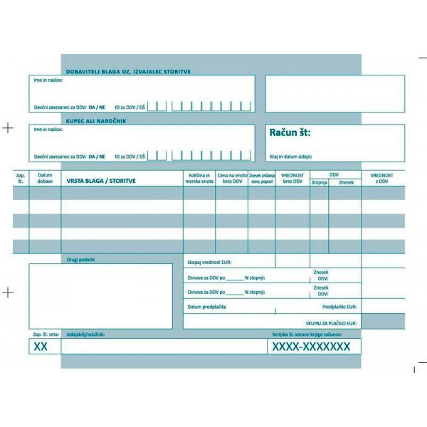 OBRAZEC VEZANA KNJIGA RAČUNOV 5.25 REDOLJUB spletna prodaja-akcijske cene,hitra dostava
