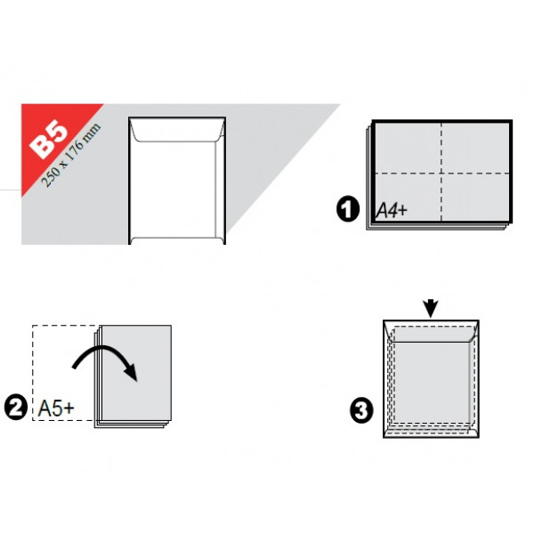 VREČKA KUVERTA B5 176x250 TRAK BELA REDOLJUB spletna prodaja-akcijske ...